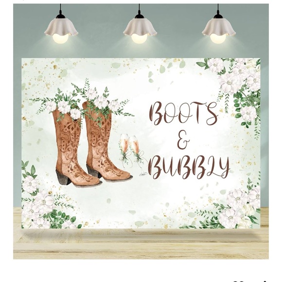 Party Supplies | Boots Bubbly Party Backdrop | Poshmark